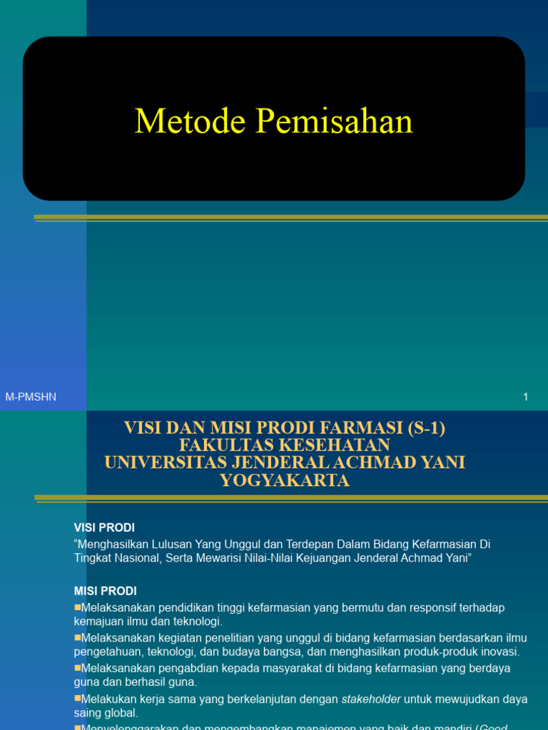 P14 Metode Pemisahan | PDF