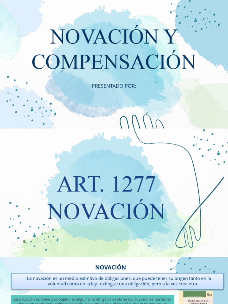 Novación y Compensación | PDF | Pagos | Derecho civil (sistema legal)
