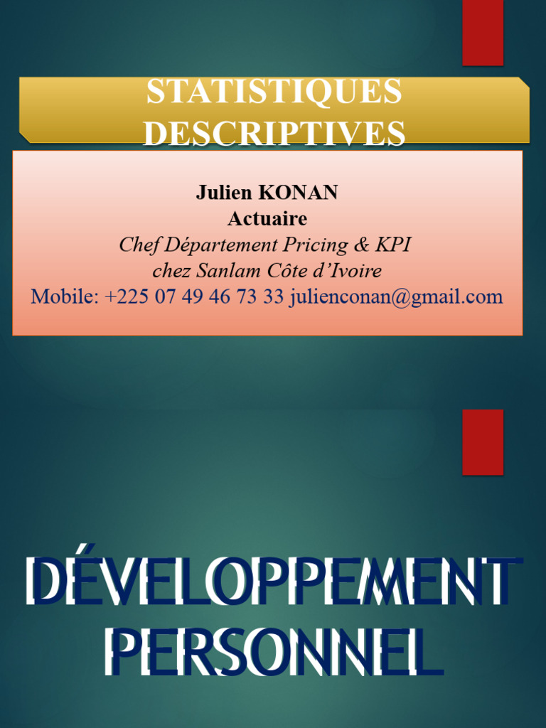 Slides Présentations - 032021 | PDF | Indicateur de dispersion ...