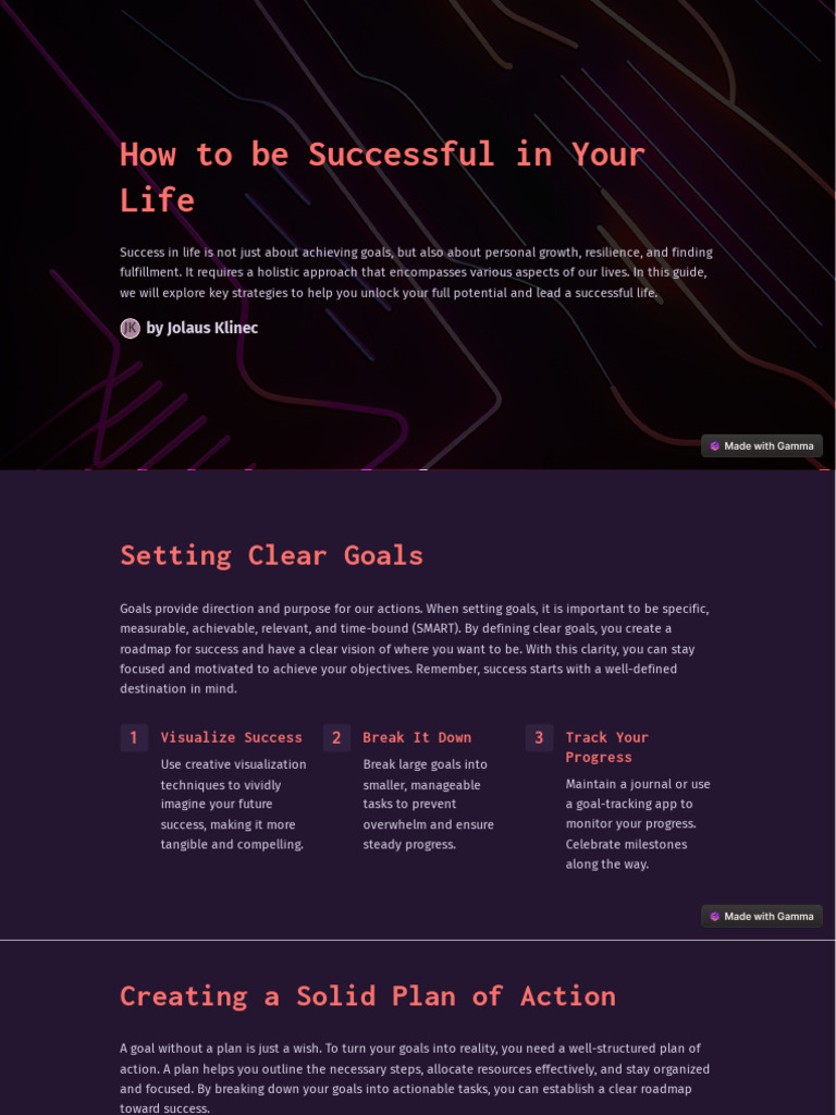 How To Be Successful in Your Life | PDF | Goal | Disciplines