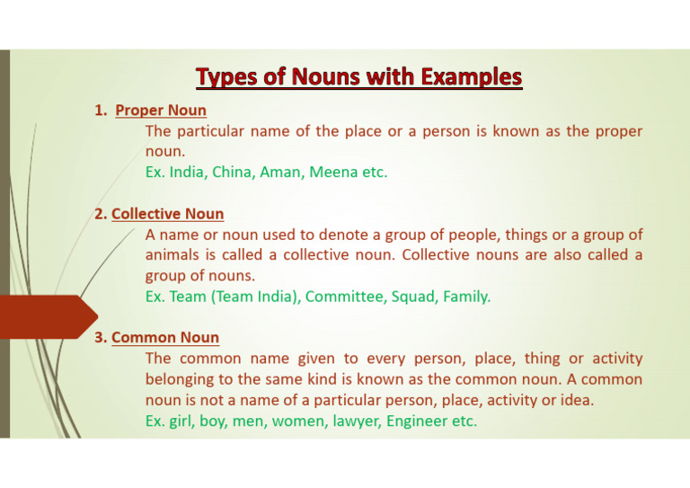 Nouns: Proper and Collective Explained | PDF | Career & Growth ...