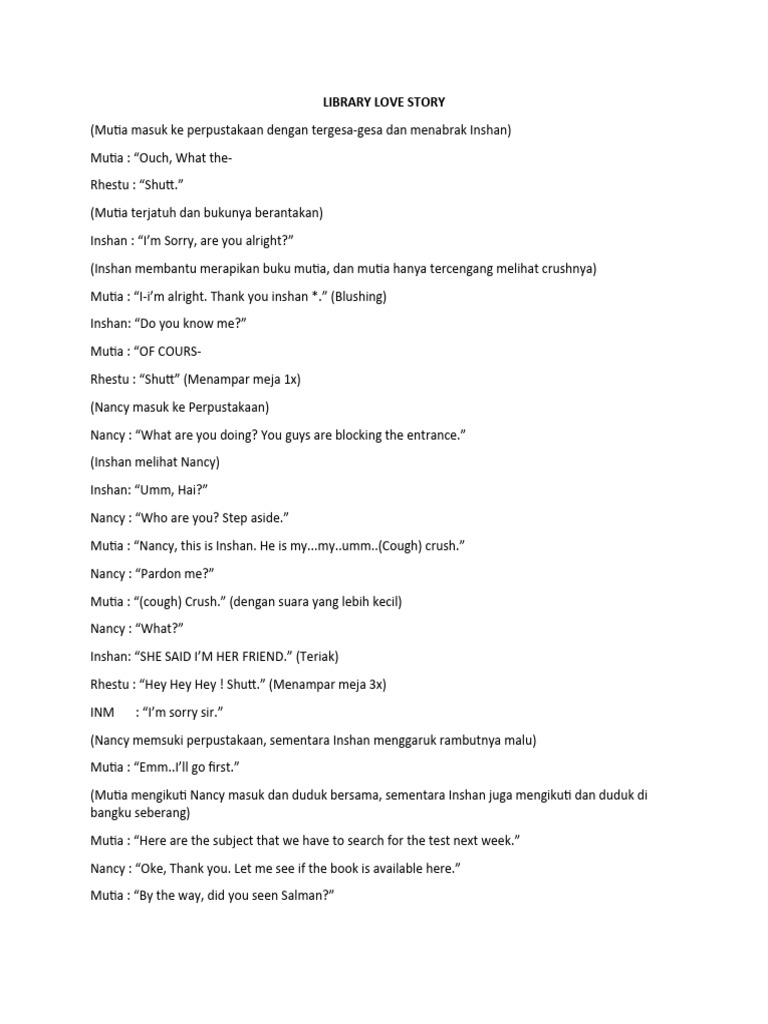 Library Love Story Revisi | PDF