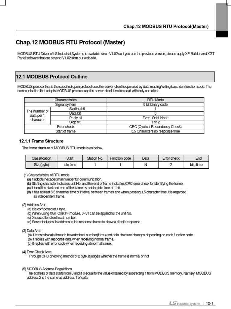 Chap.12 Modbus Rtu Master | PDF | Bit | Electronics