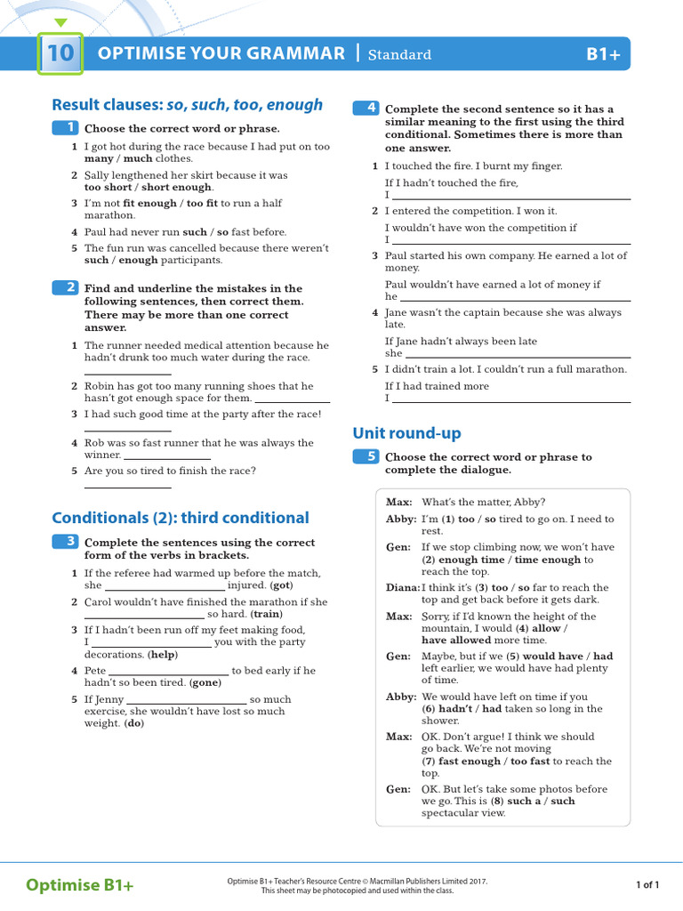 Grammar Practice for B1+ Students | PDF | Human Communication | Cognitive Science