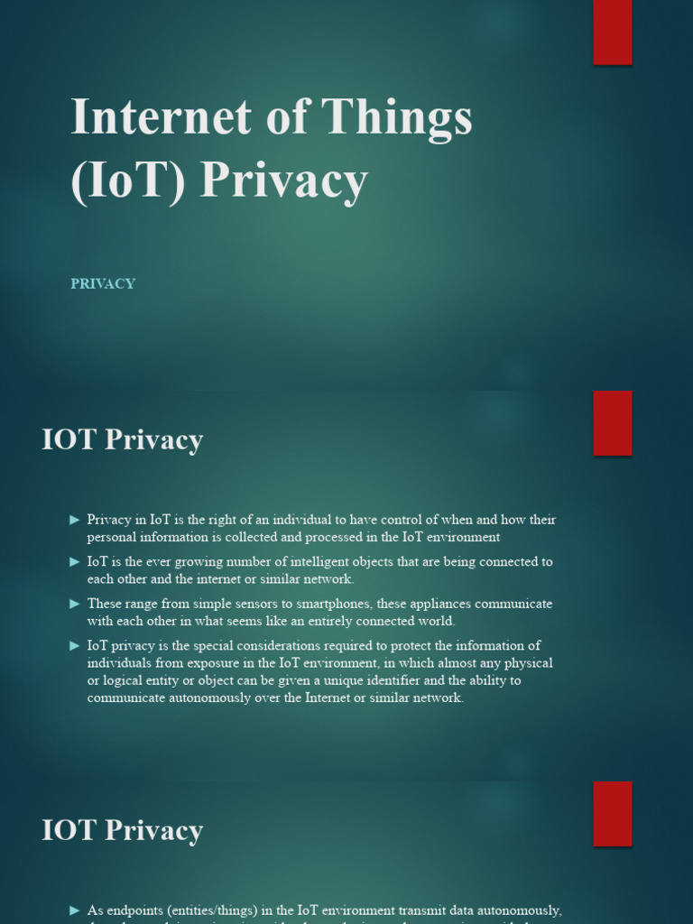 Chapter 5 IOT Privacy | PDF | Internet Of Things | Privacy