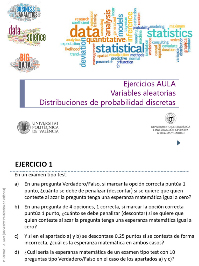 Ejercicios Resueltos Estadística - Variables Aleatorias y Distribuciones Discretas | PDF