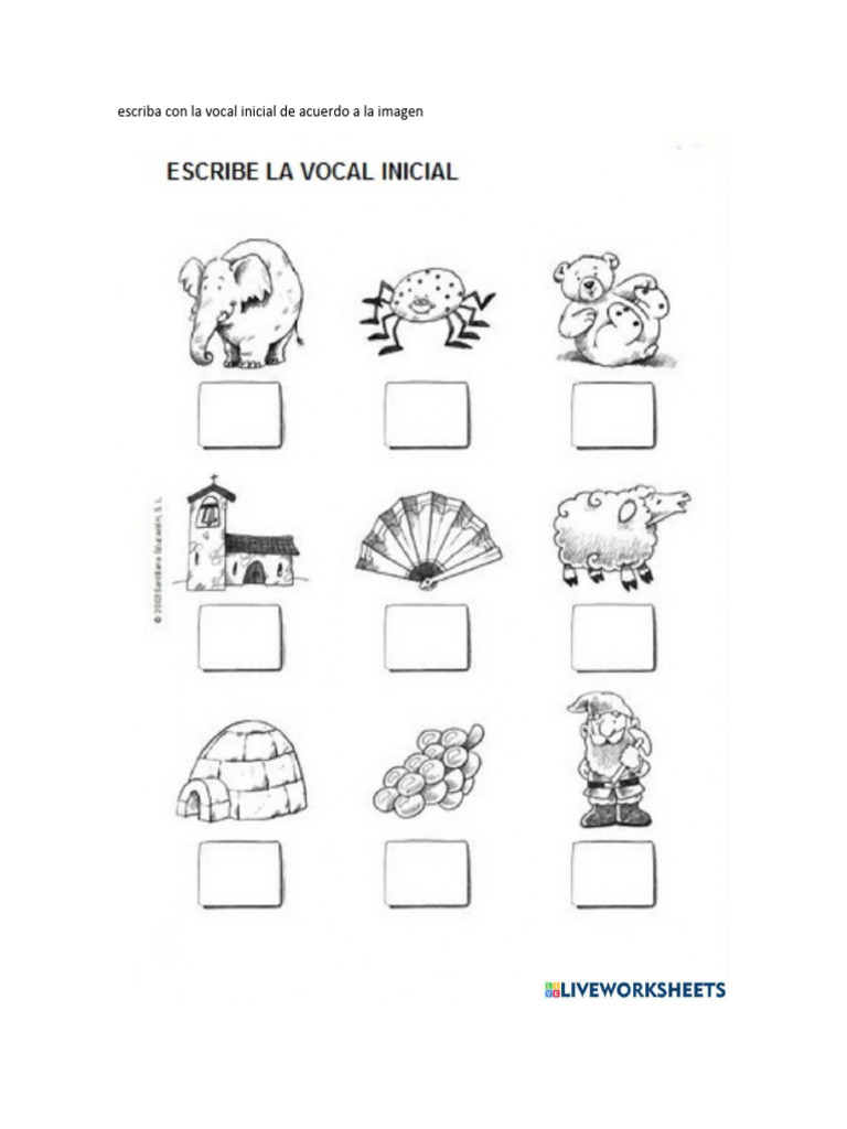 Actividades de Vocales Iniciales | PDF
