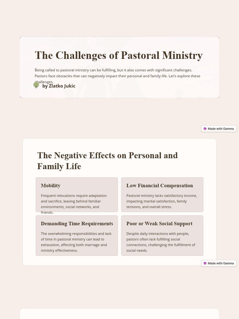 Challenges in Pastoral Ministry | PDF | Family | Parenting