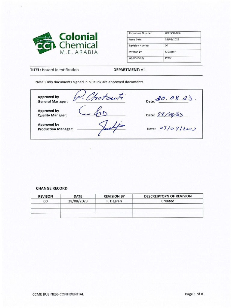 azard Identification | PDF