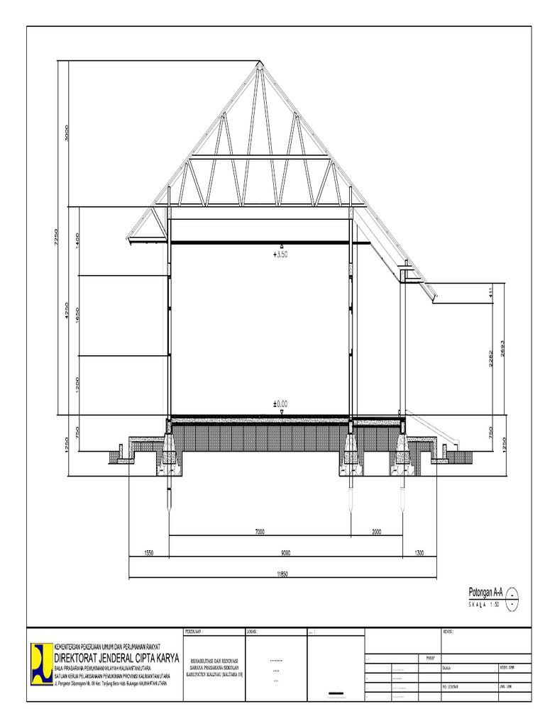 1.revisi Kuda Kuda Atap RKB Model | PDF
