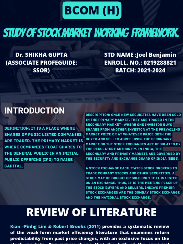 Study of Stock Market Working Framework | Download Free PDF | Stocks ...