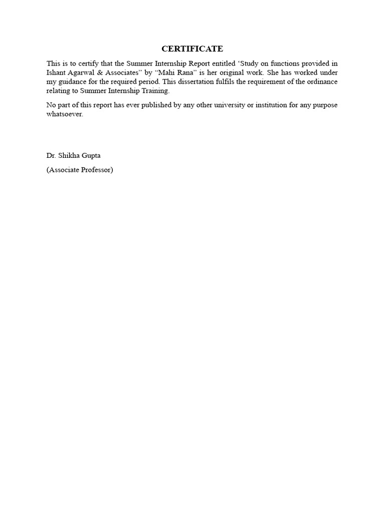 CA Project Report | PDF | Financial Audit | Accounting