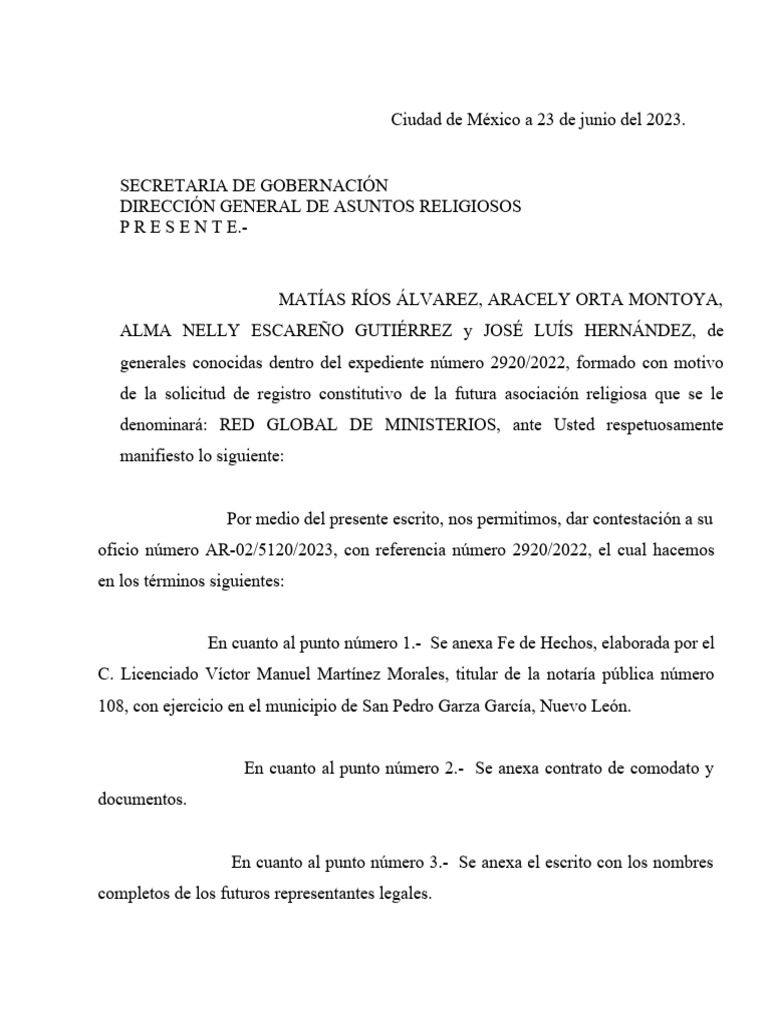 Se Contesta Oficio | PDF | México
