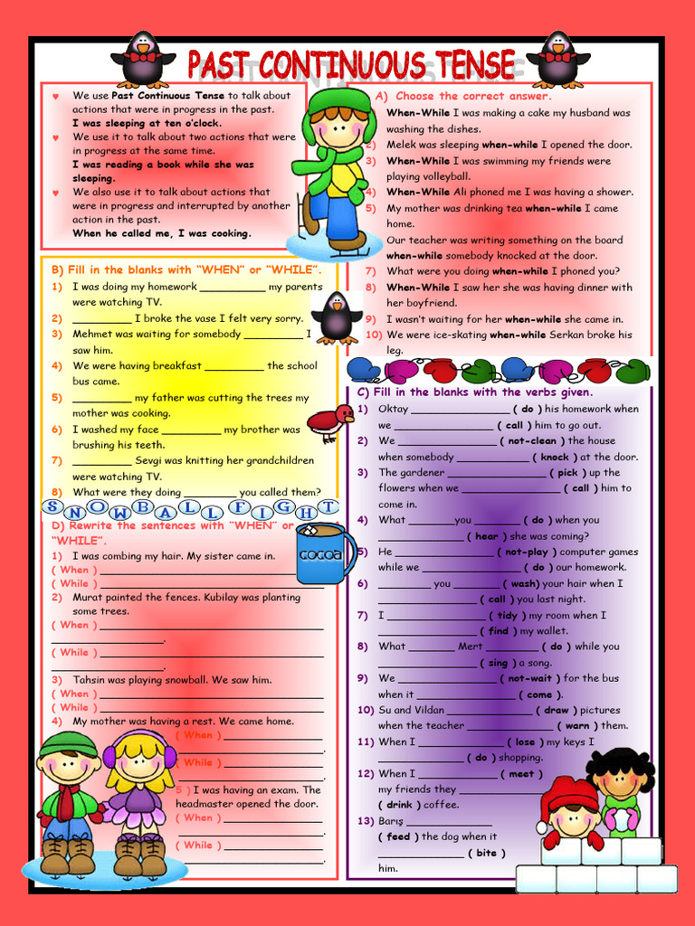 Past Continuous Tense | PDF