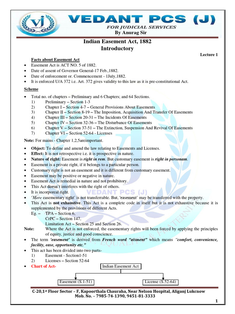 Easement Act Notes | PDF