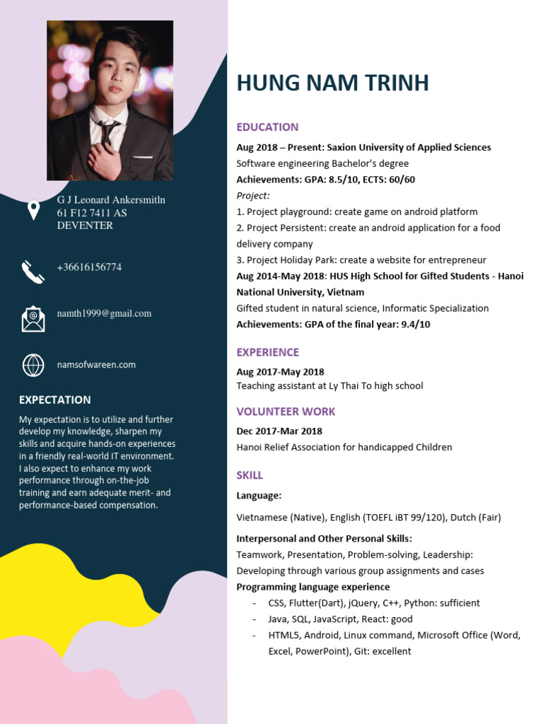 Nam Resume | PDF | Computing | Software Engineering