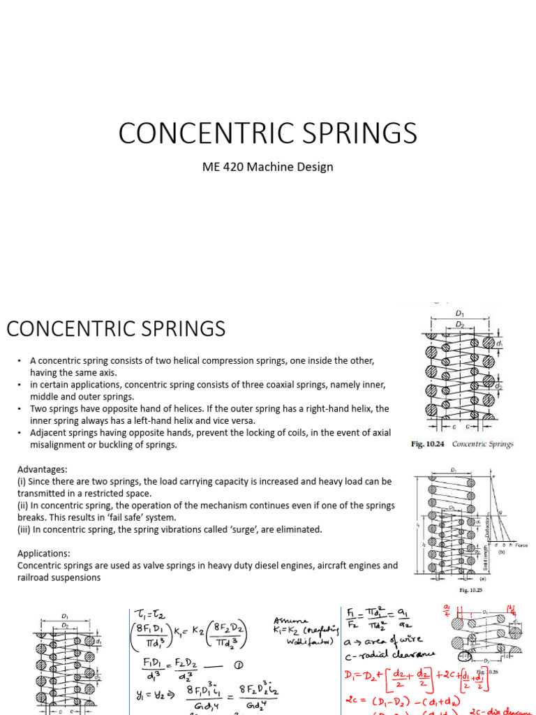 Concentric Springs | Download Free PDF | Helix | Young's Modulus
