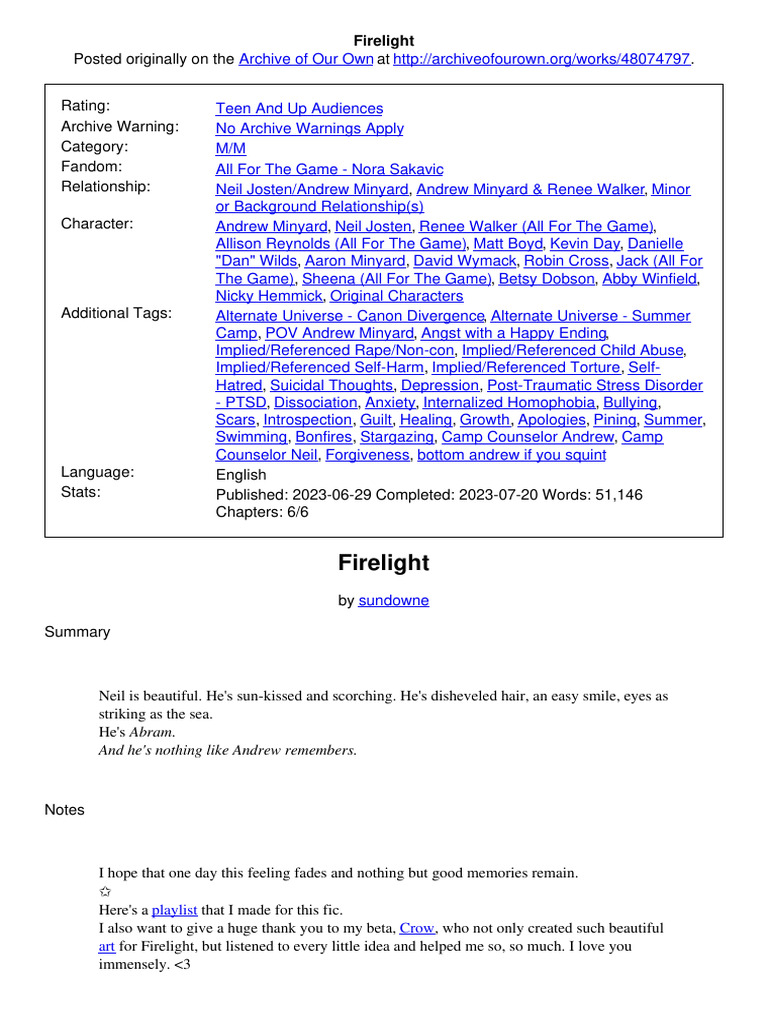 Firelight | PDF | Psychology | Mental Health