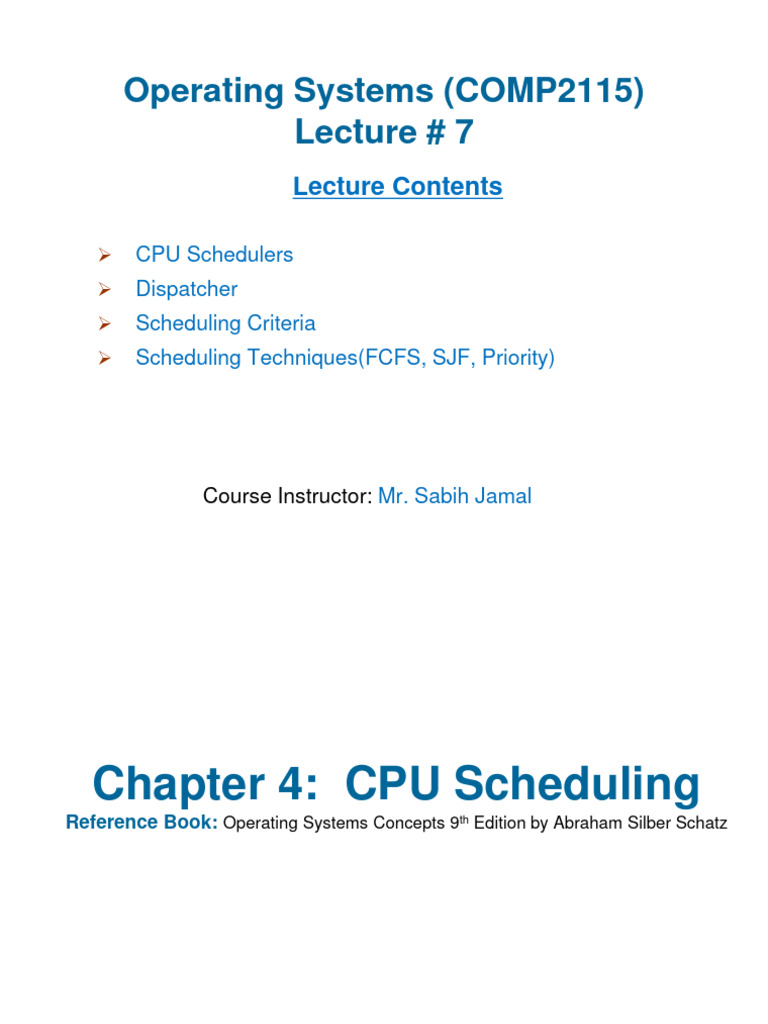 MSCIT-4th-COMP2115-7,8 | PDF | Scheduling (Computing) | Systems Engineering
