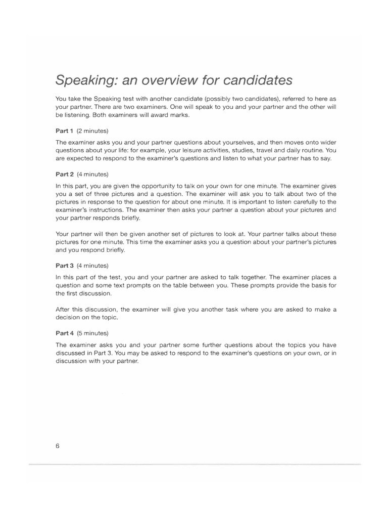 Cambridge C1 Advanced 4 Speaking | PDF
