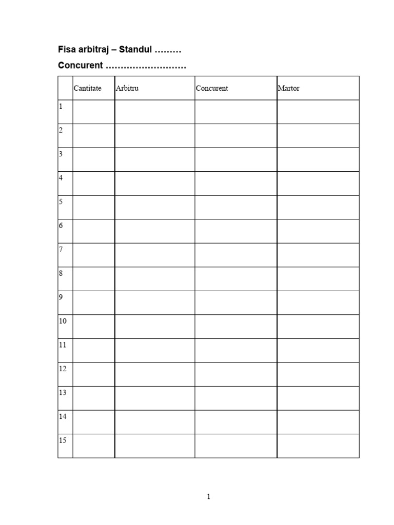 Fisa Arbitraj Concurs Pescuit | PDF