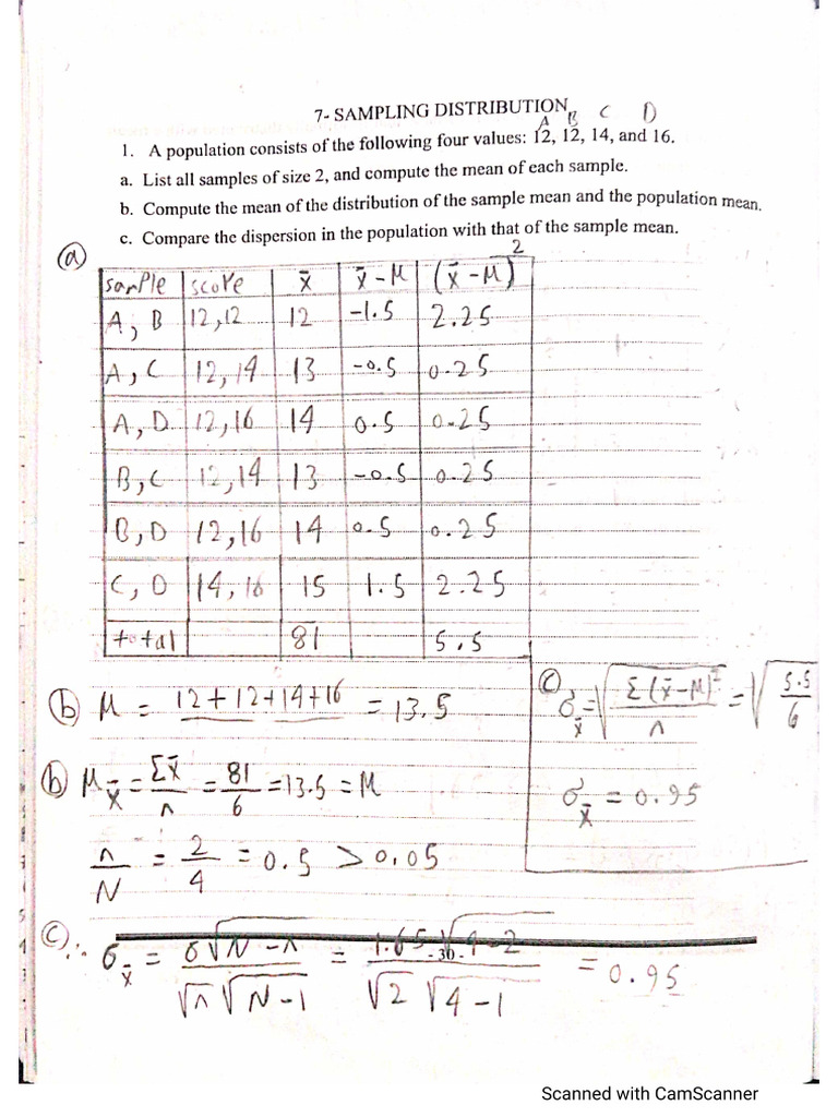 Statistics Sheet 7-9 | PDF