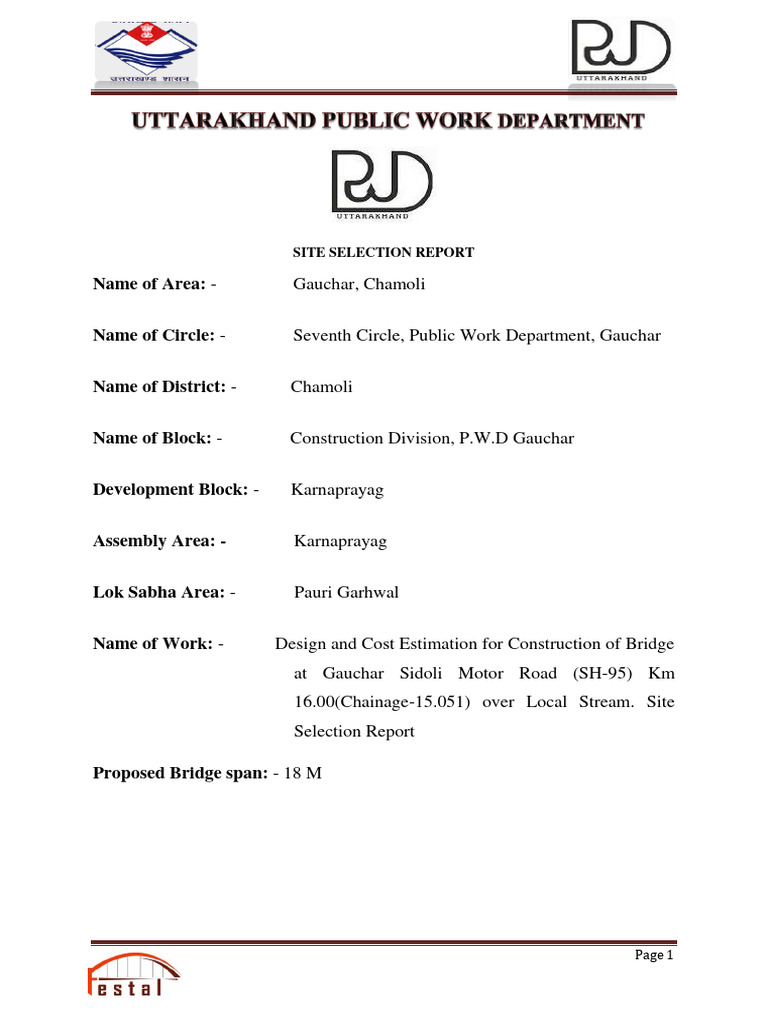 Beidge Site Selection Report Gauchar Sidoli KM 16 SEN COMBINED | PDF ...
