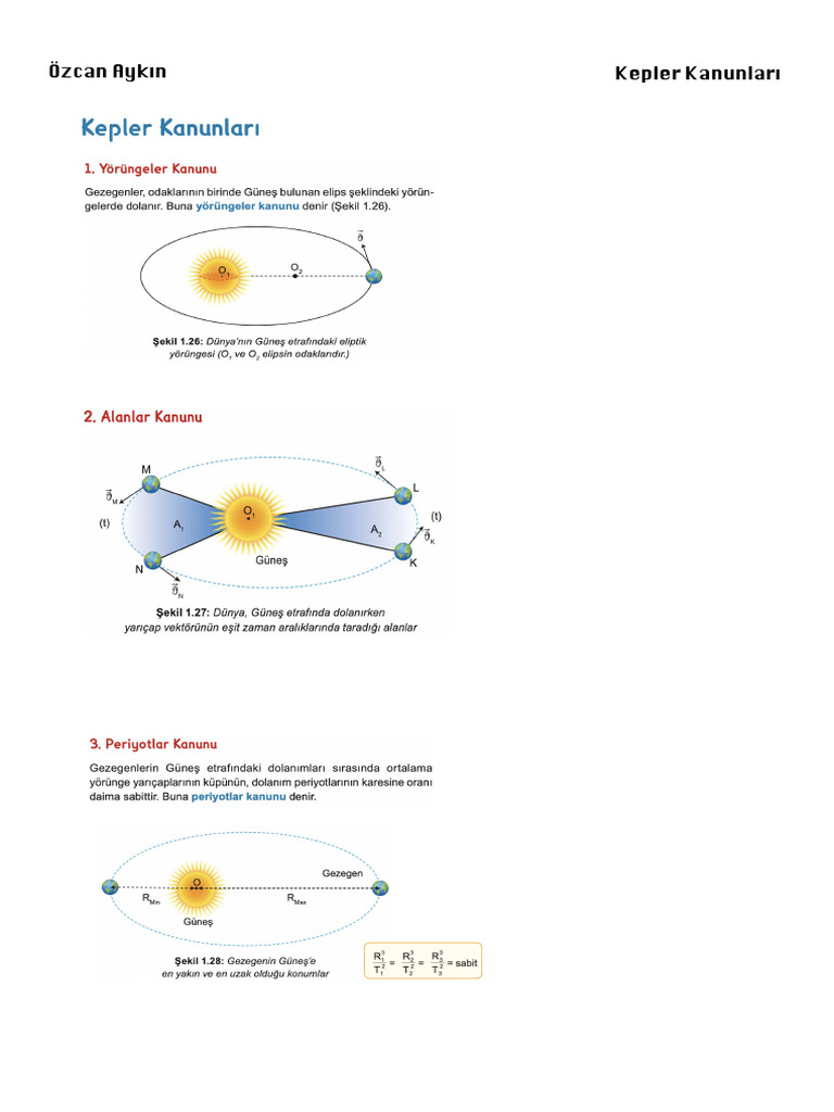 Kepler Kanunları | PDF