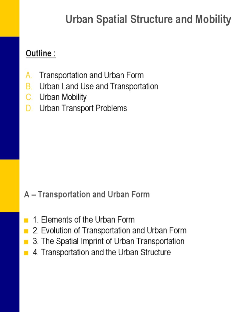 Urban Spatial Structure and Mobility by ORM | PDF | Public Transport | Commuting