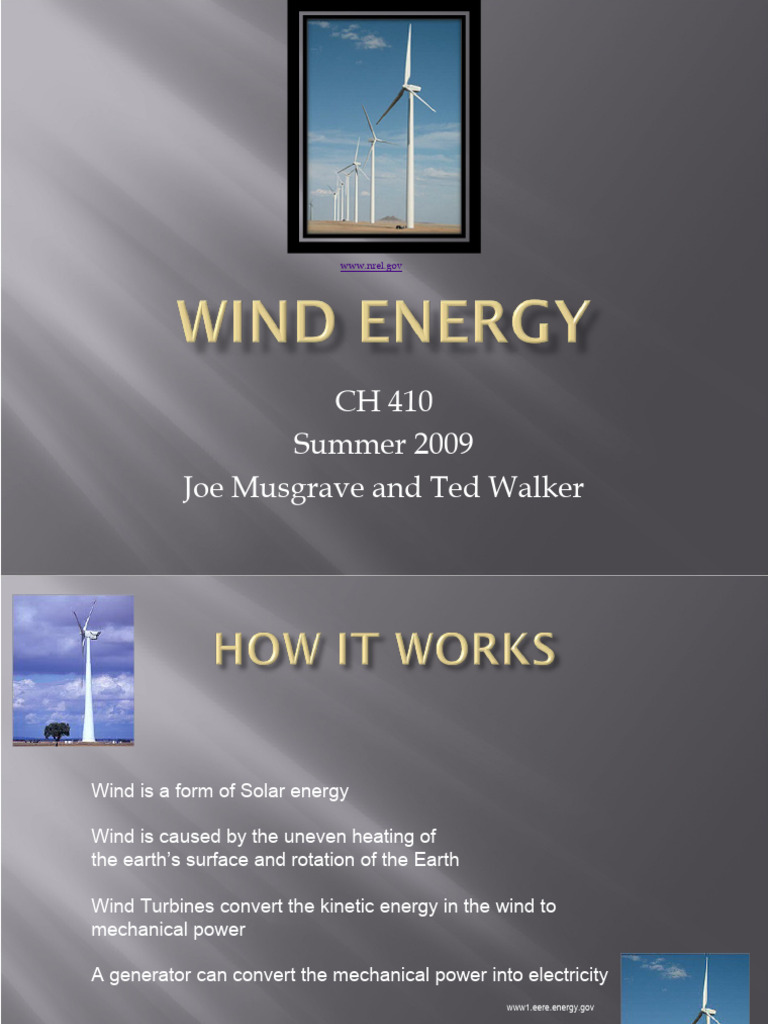 Wind (Joe, Ted) | PDF | Wind Turbine | Turbine