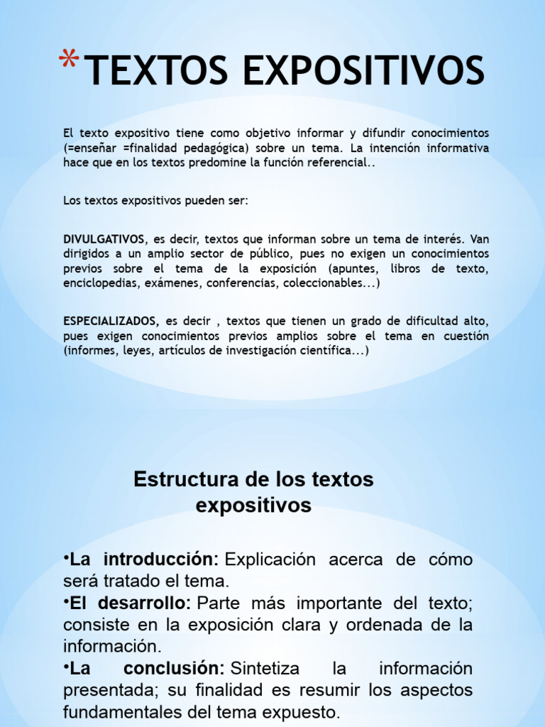 TEXTOS EXPOSITIVOS | PDF