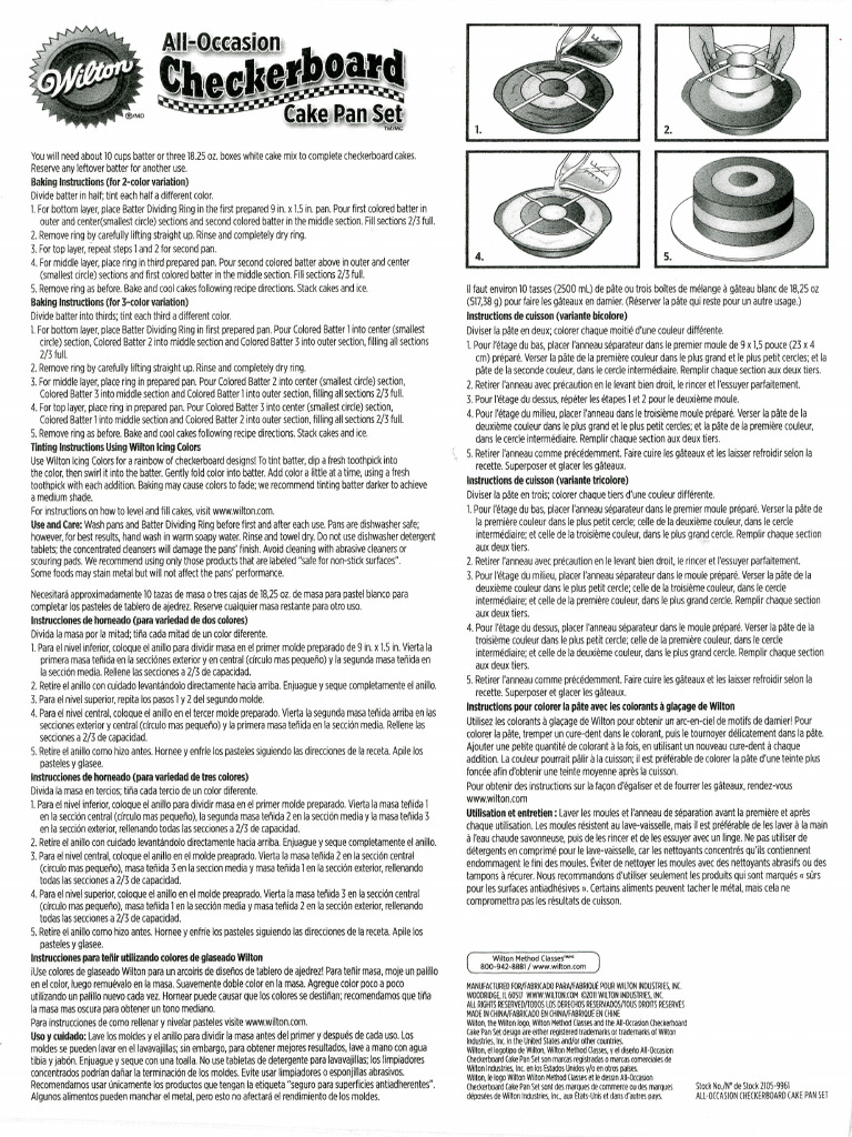 Checkerboard Cake Pan Set | PDF