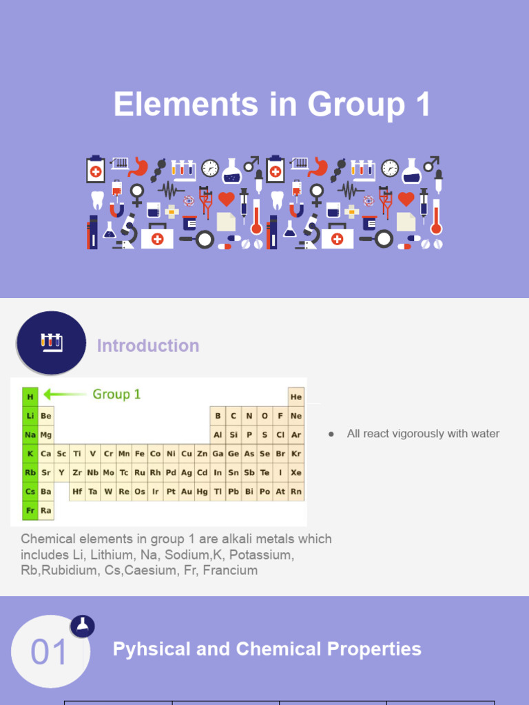 Group 1 Elements: Properties & Reactivity | PDF