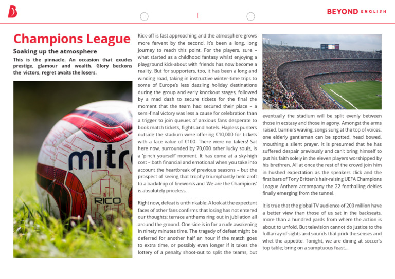 Champions League Text | PDF