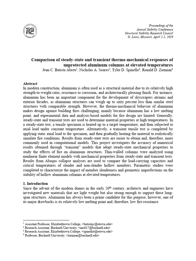 Batista Et Al SSRC 2019 | PDF | Deformation (Engineering) | Buckling