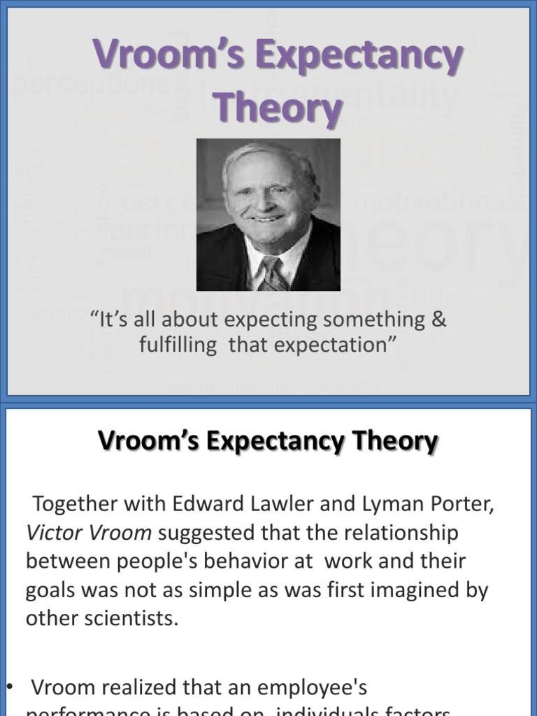 Vroom's Expectancy Theory: "It's All About Expecting Something ...