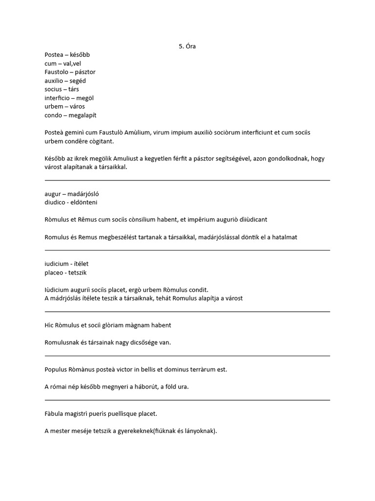 Óra | PDF