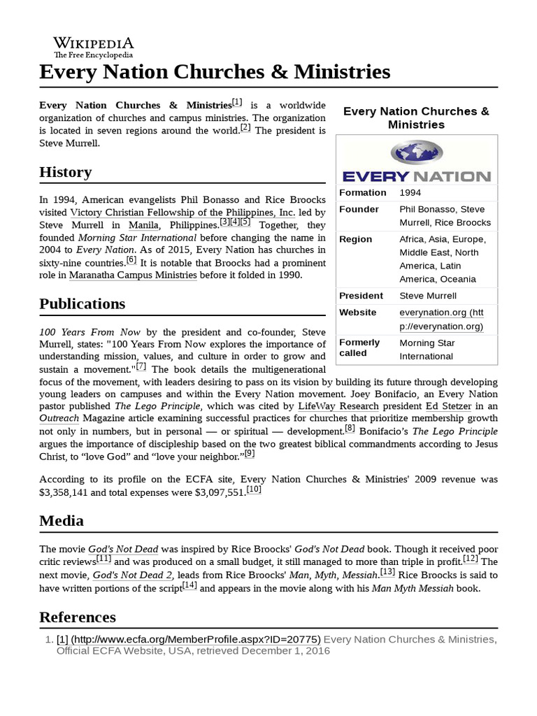 Every Nation Churches & Ministries | PDF | Christian Organizations | Abrahamic Religions