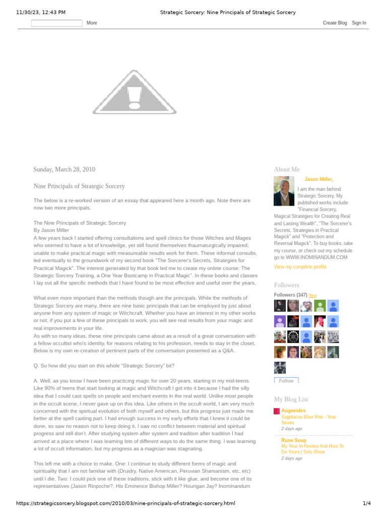 Nine Principles of Strategic Sorcery | PDF | Witchcraft | Occult