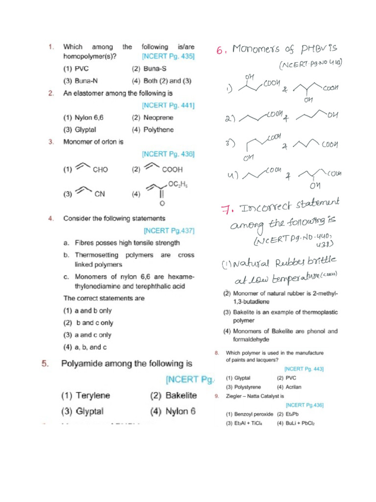 NCERT Polymers Overview and Analysis | PDF