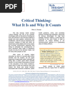 Critical Thinking by Peter Facione | PDF | Thought | Critical Thinking