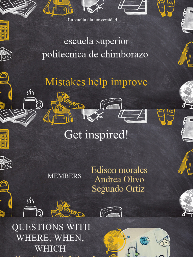 Ejemplos de Questions Whith Where, When, Which - Presentación | PDF ...