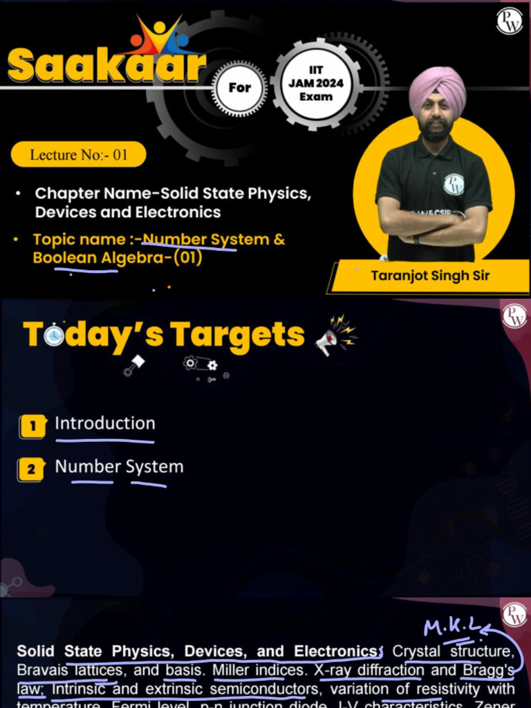 Solid State Physics Devices And Electronics 01 Classnotes Saakaar 7802