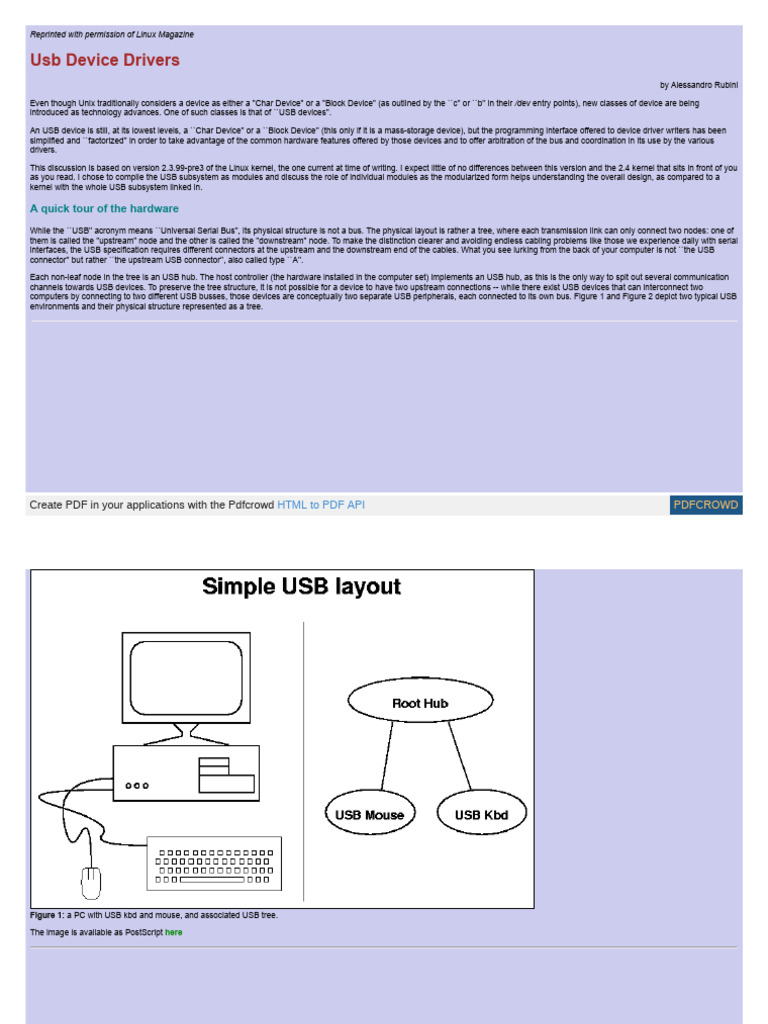 Usb Device Drivers - Alessandro Rubini - Linux Magazine | PDF | Usb | Device Driver