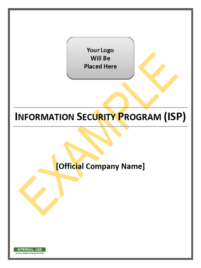Example Information Security Plan ISP | PDF | Malware | Domain Name System