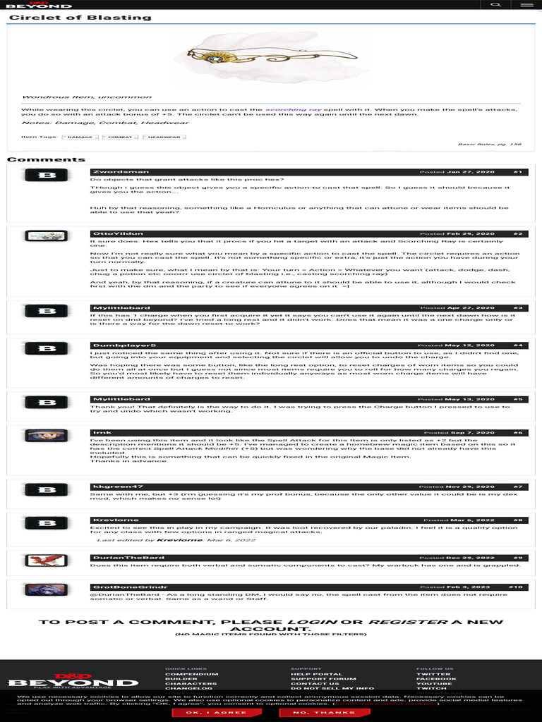 Circlet of Blasting - Magic Items - D&D Beyond | PDF | Dungeons ...