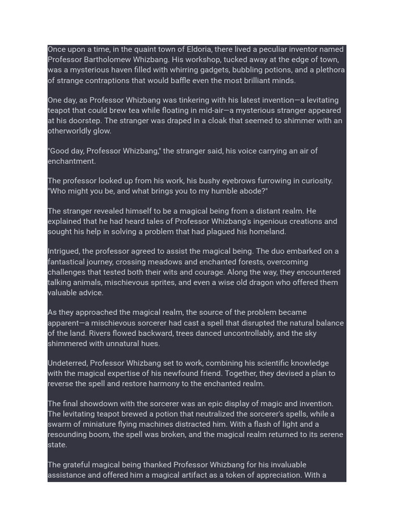 fake story 1 | PDF | Magician (Fantasy)