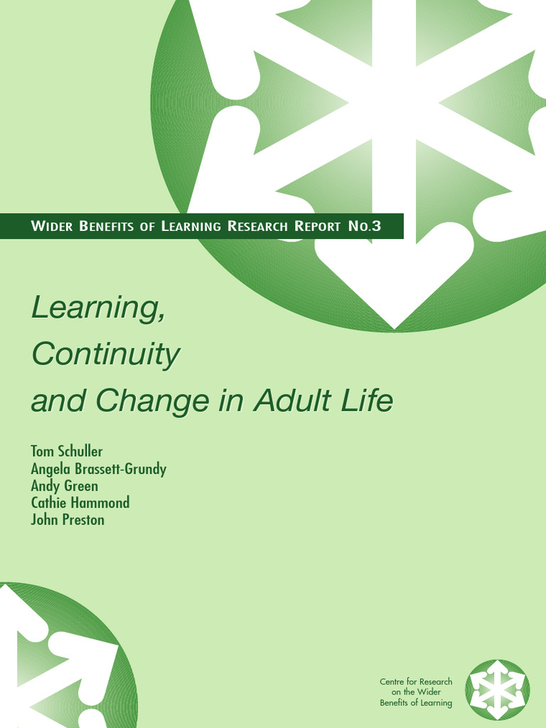 Learning Continuity and Change in Adult Life Schuller 2002 | PDF ...