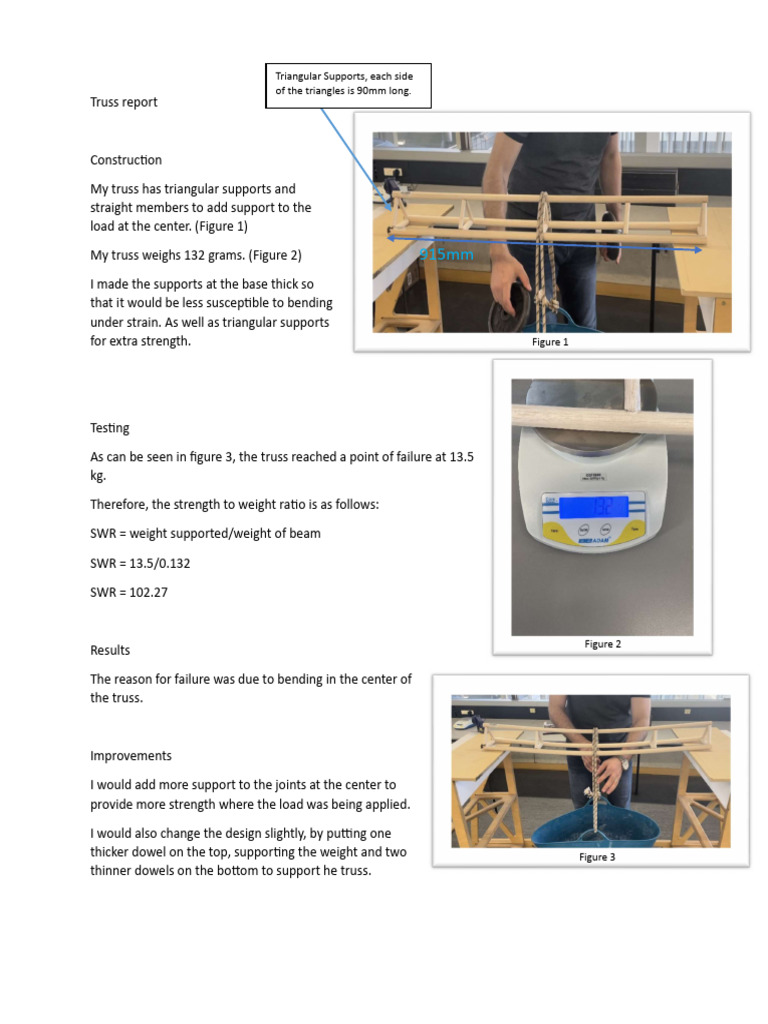 Truss Design Strength Analysis Report | PDF