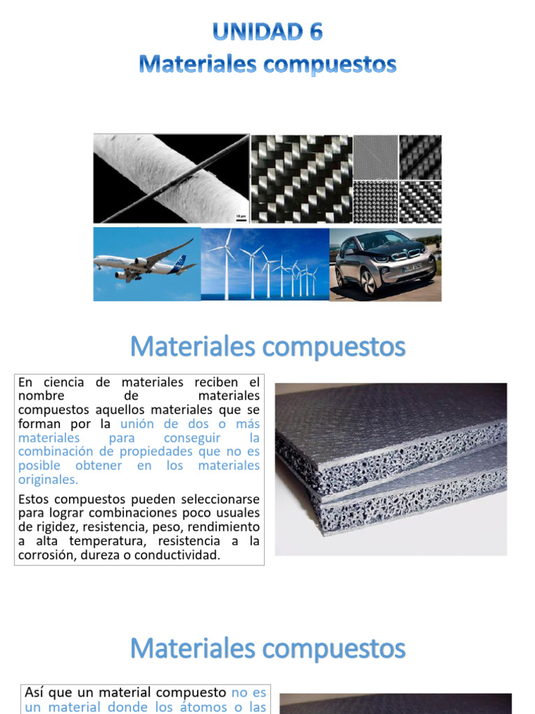 Unidad 5 Materiales Compuestos - A | PDF | Material compuesto ...